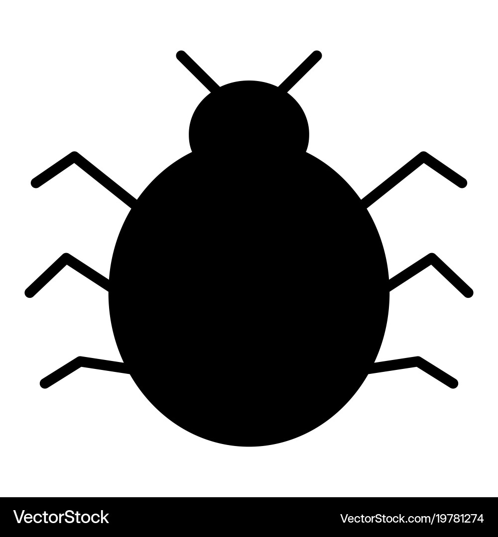 Bug icon simple minimal 96x96 pictograph Vector Image