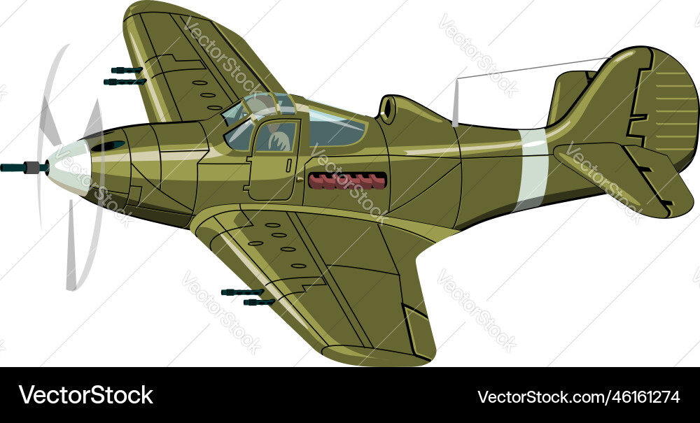 Cartoon retro airplane Royalty Free Vector Image