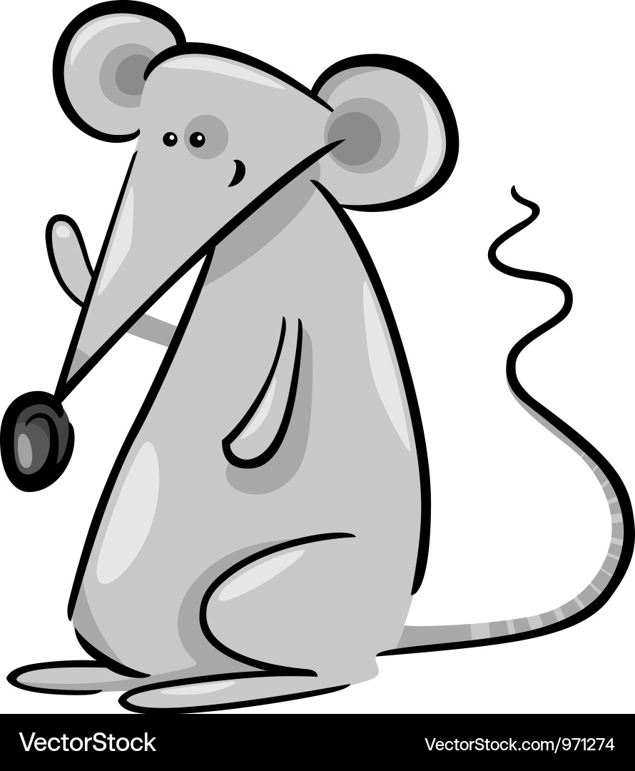 Cute gray mouse cartoon Royalty Free Vector Image Cute gray mouse cartoon Royalty Free Vector Image