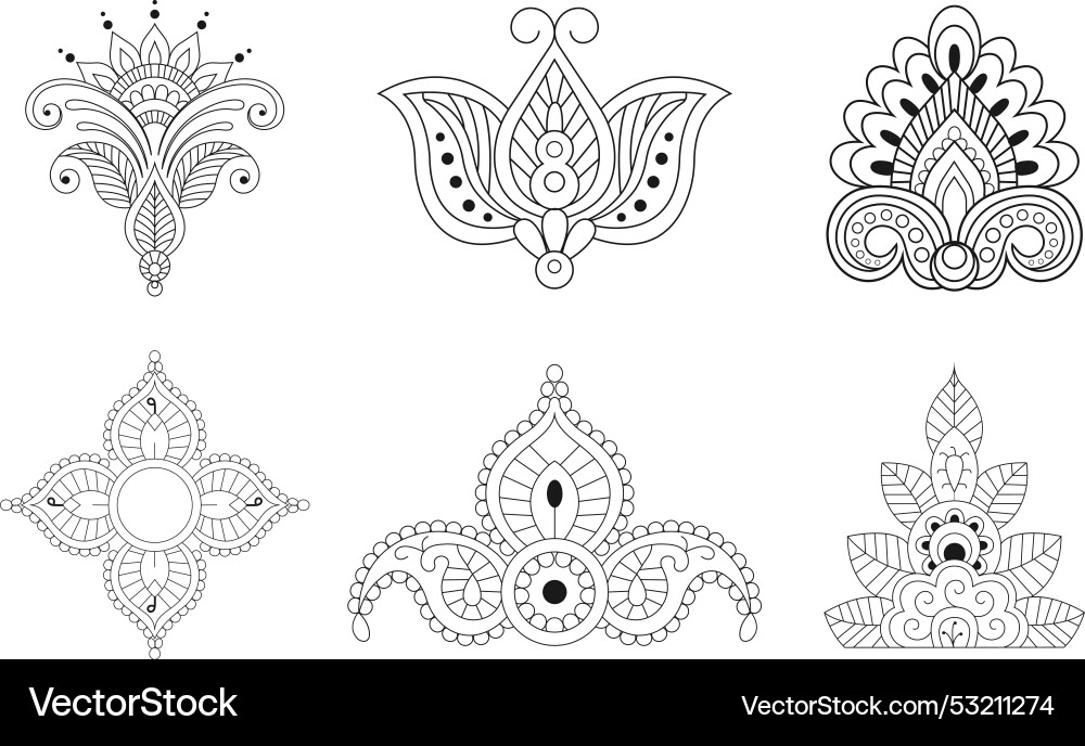Decorative indian ornament element Royalty Free Vector Image