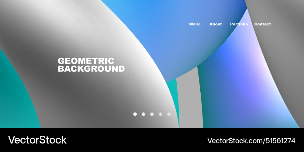 Dynamic flowing shapes concept design composition Vector Image