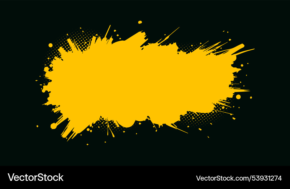 Dynamic Yellow Paint Splatter Royalty Free Vector Image