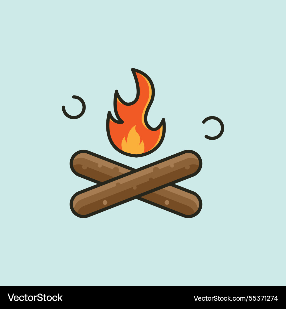 Firewood logo icon minimalist simple design Vector Image
