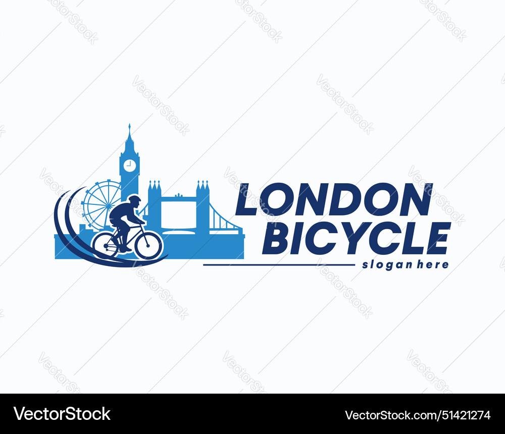 London cycle ride logo design Royalty Free Vector Image