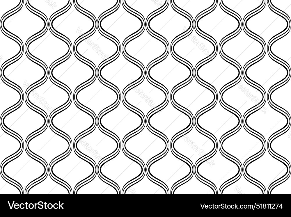 Seamless wavy lines pattern Royalty Free Vector Image