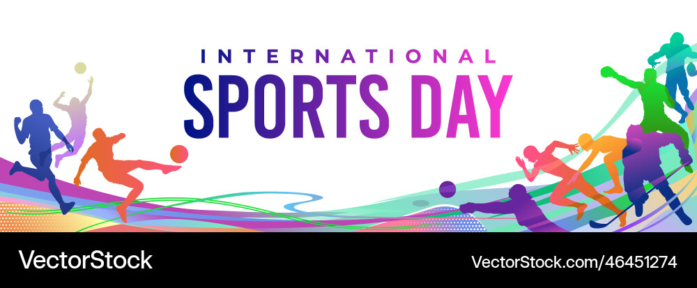 Sports background international day Royalty Free Vector