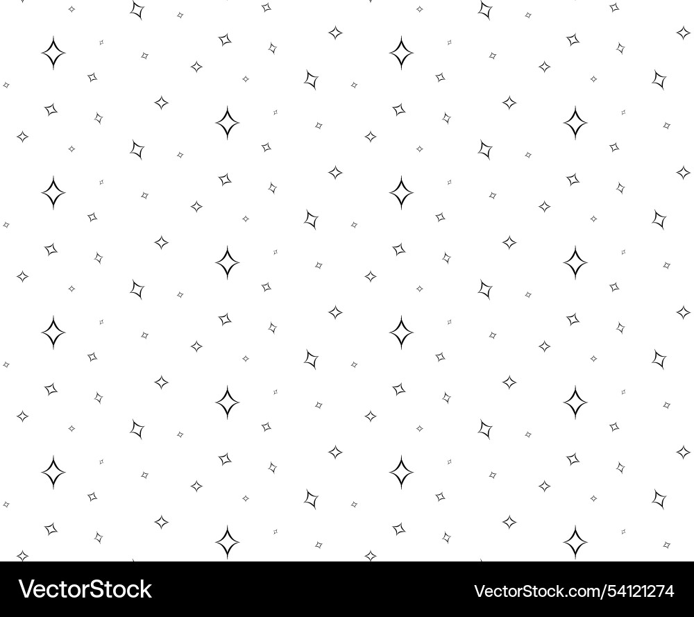 Starry space seamless pattern galaxy shiny stars Vector Image