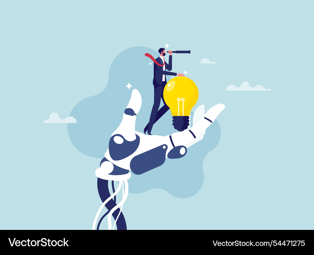 Business leadership and vision with innovation Vector Image