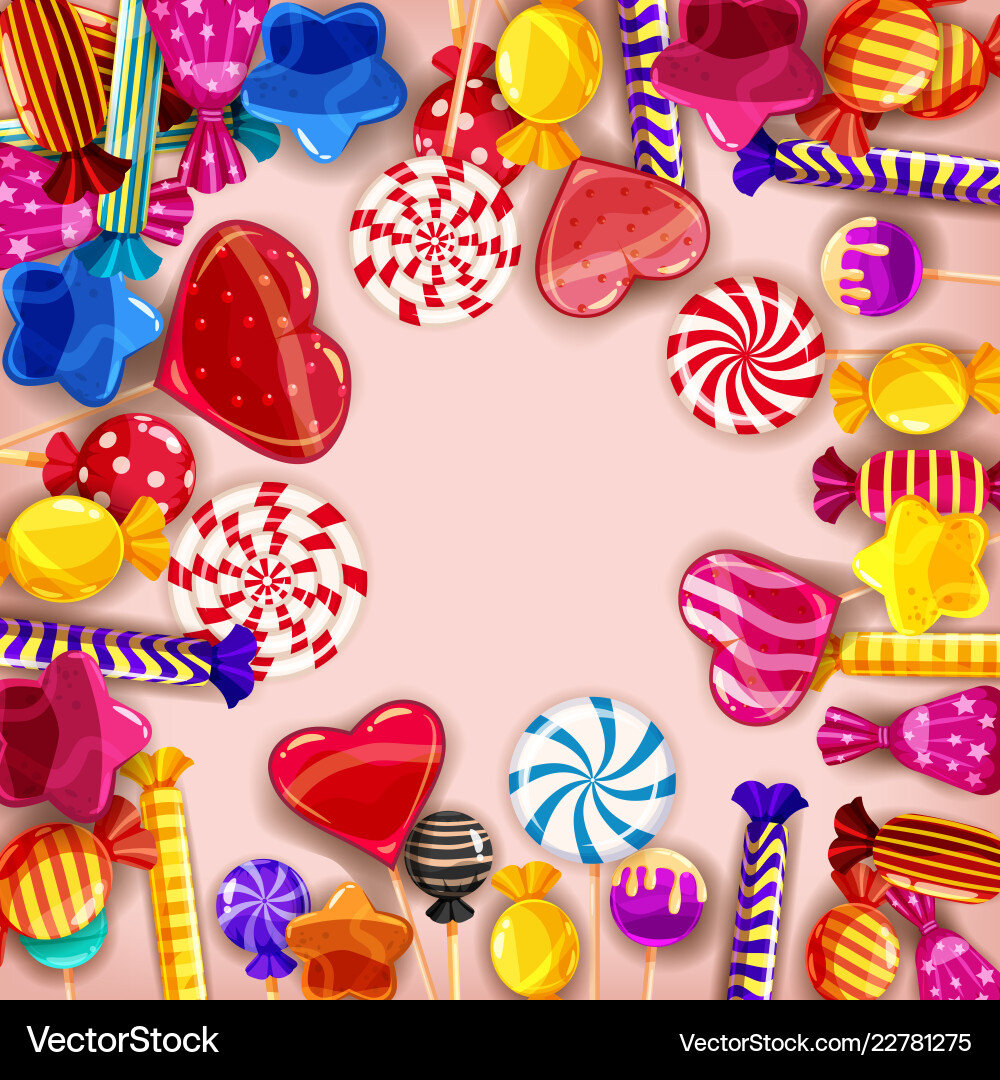 Candy background set of different colors Vector Image