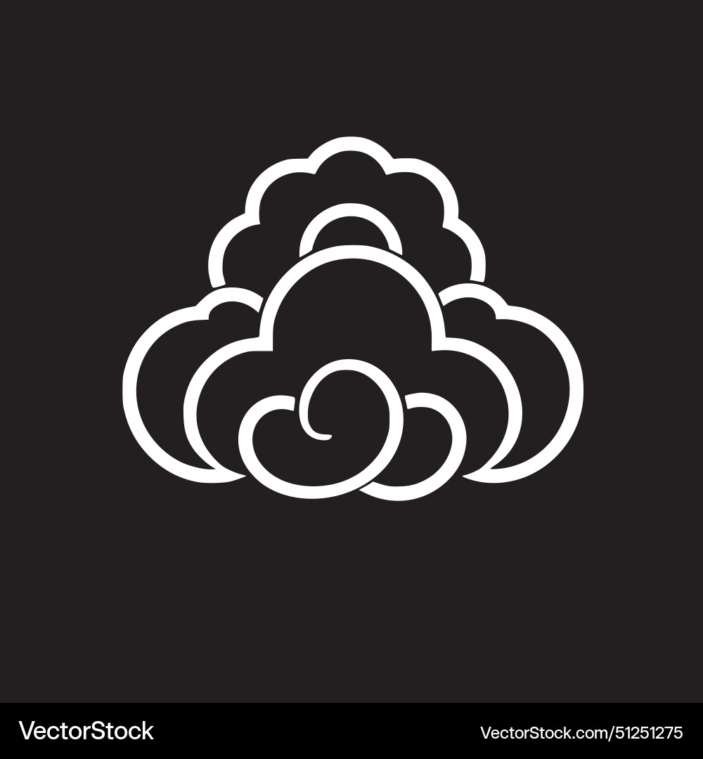Cloud - minimalist and simple silhouette Vector Image