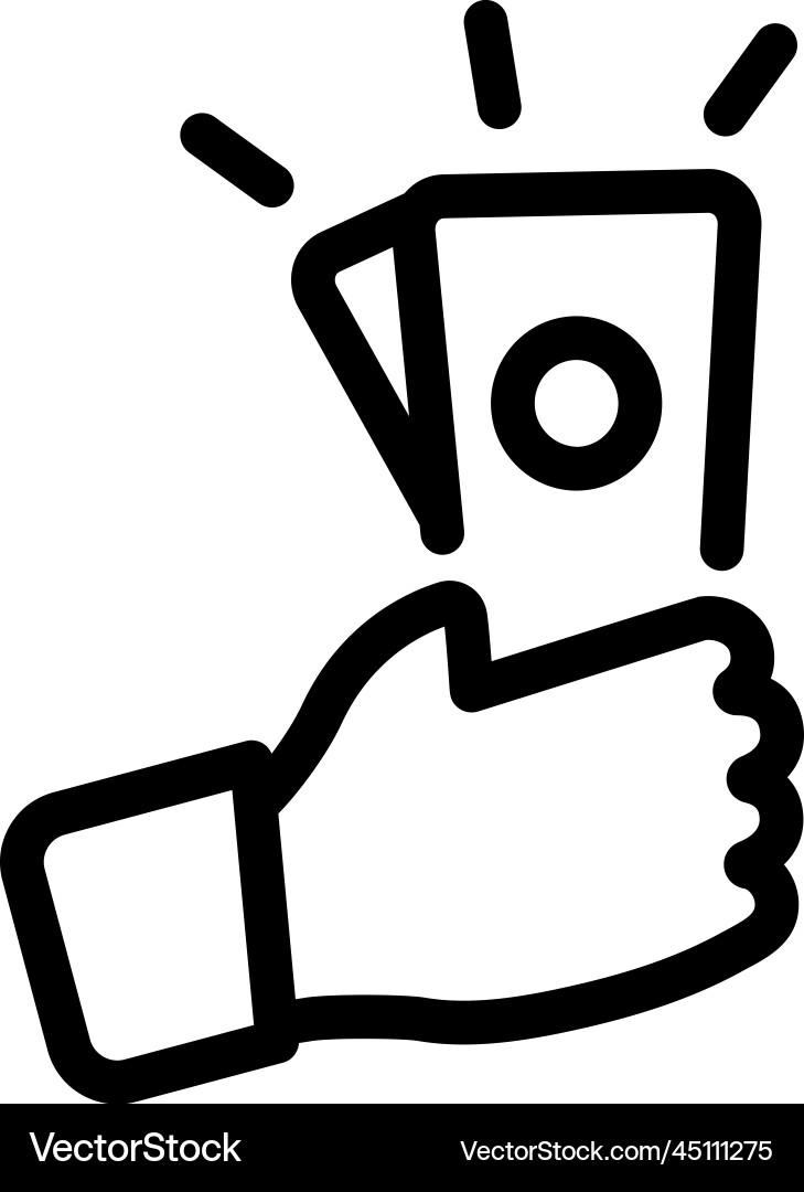 Hand Holding Money Icon Royalty Free Vector Image