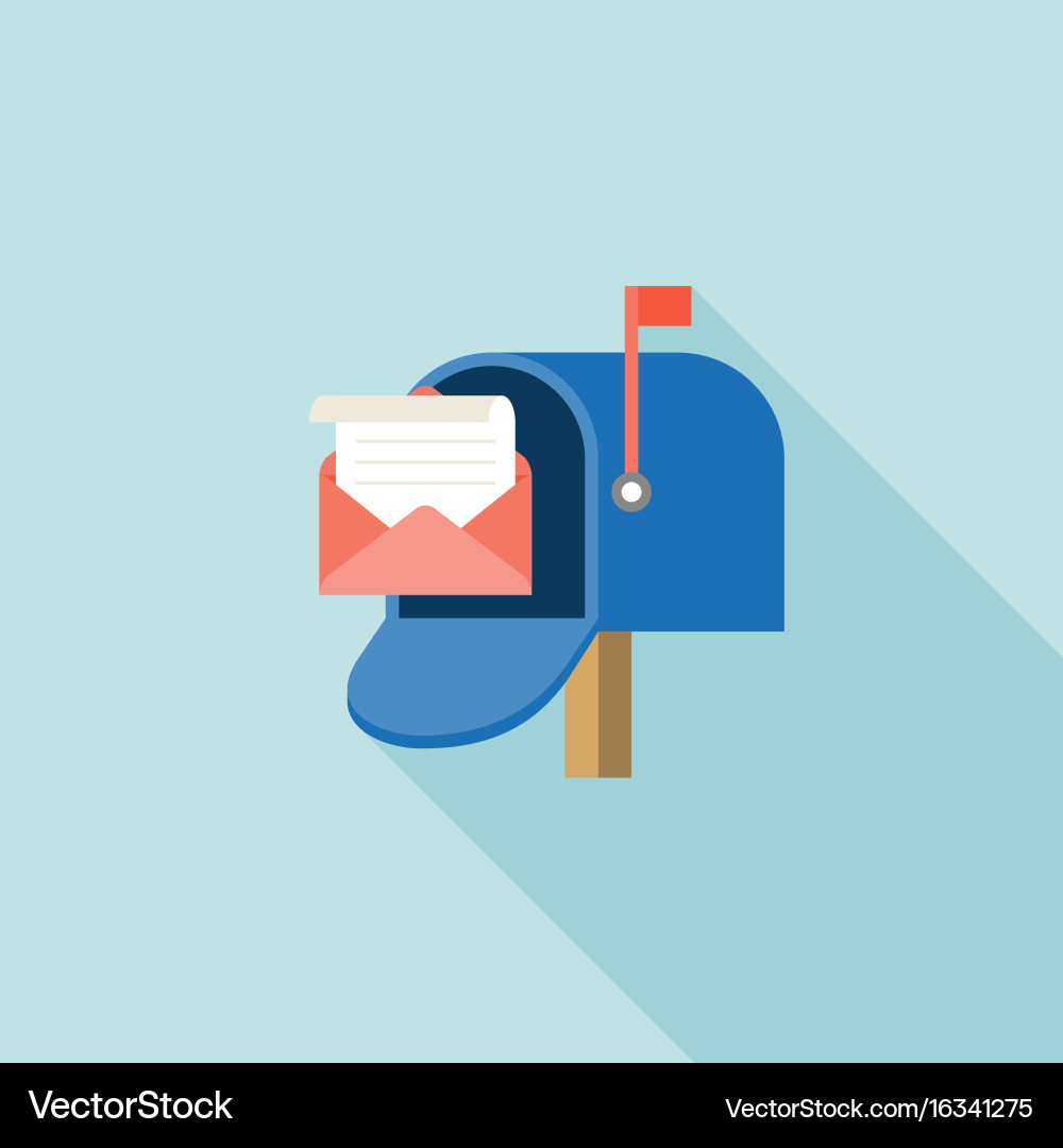 Open mail box with envelope and message Royalty Free Vector