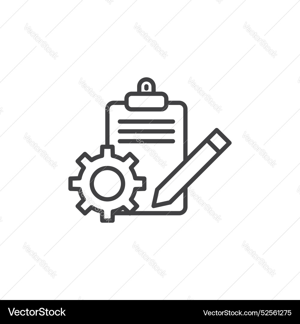 Project management icon set on white background Vector Image