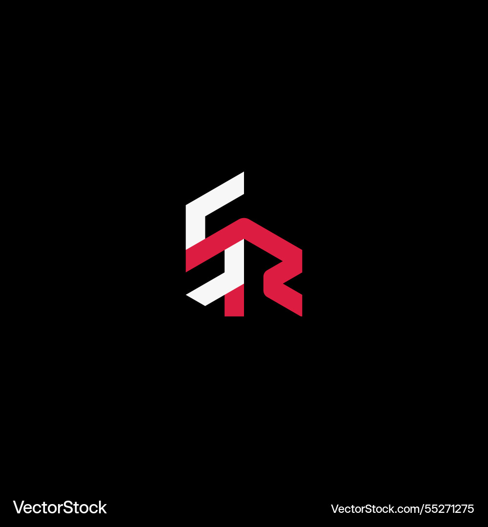 S r letter logo design Royalty Free Vector Image