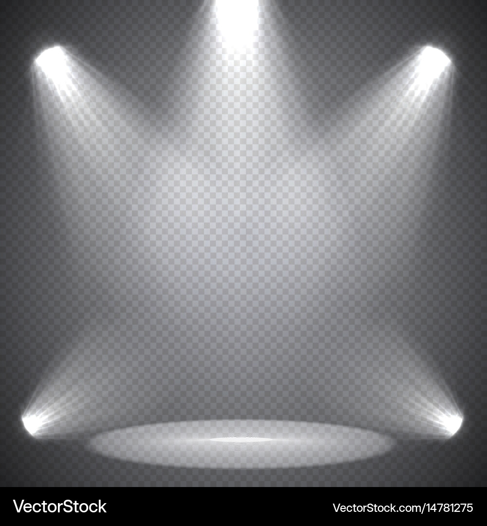 Scene illumination bright light transparent Vector Image