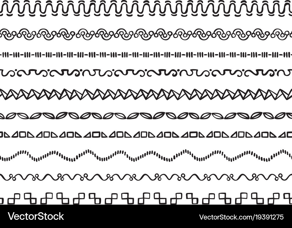 Seamless borders Royalty Free Vector Image - VectorStock
