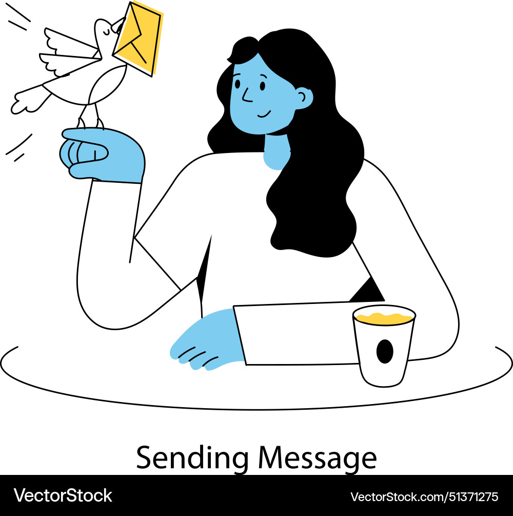 Sending message Royalty Free Vector Image - VectorStock