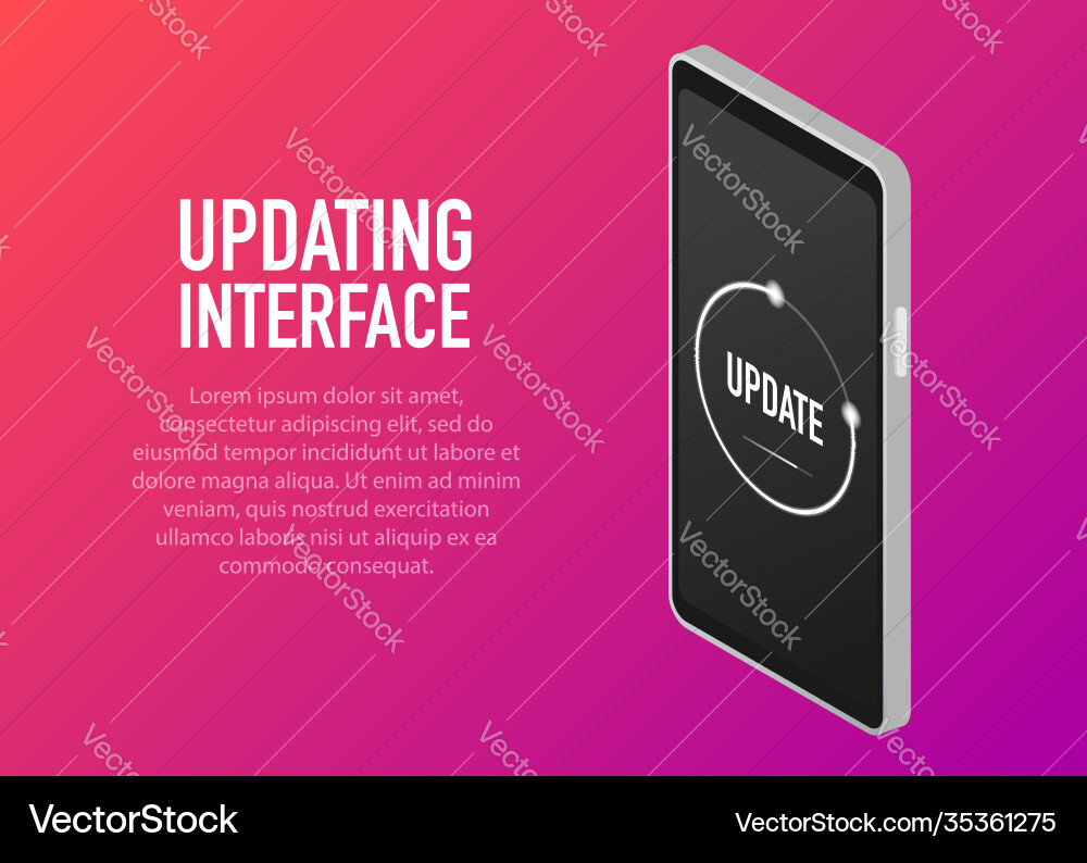 Smart Phone Software Update Royalty Free Vector Image