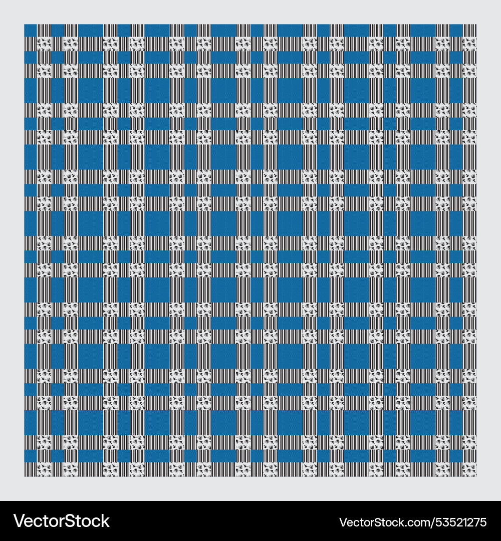 Stylish blue and black plaid pattern Royalty Free Vector