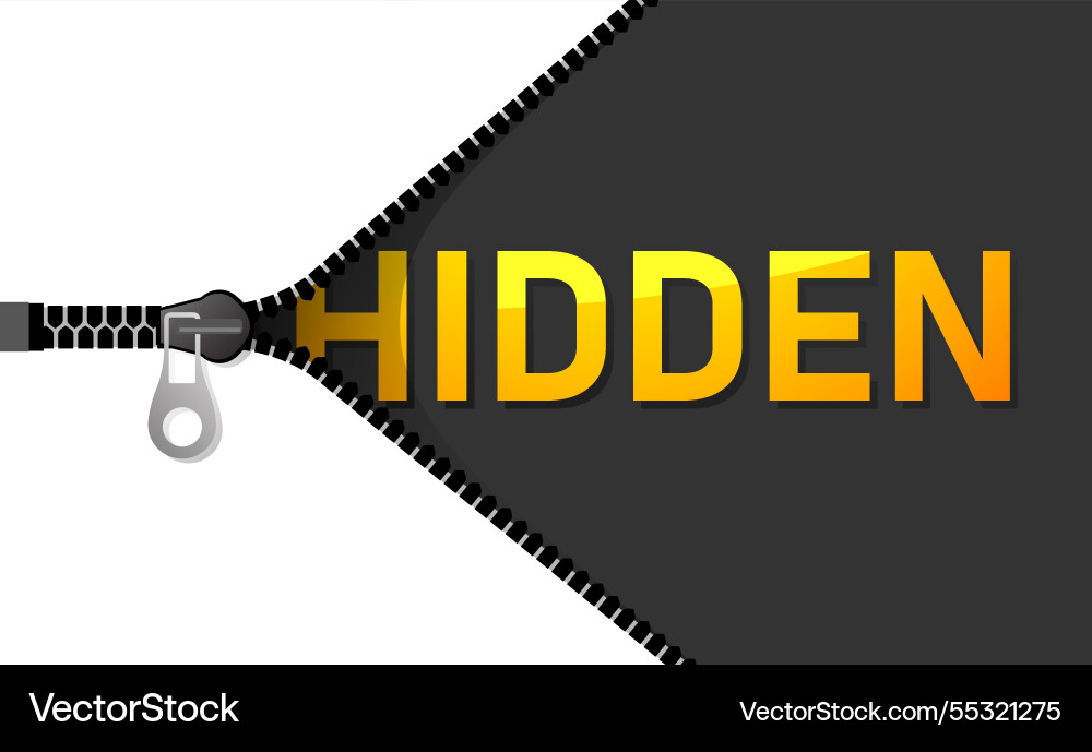 Zipper opening seam with fastener slide and teeth Vector Image