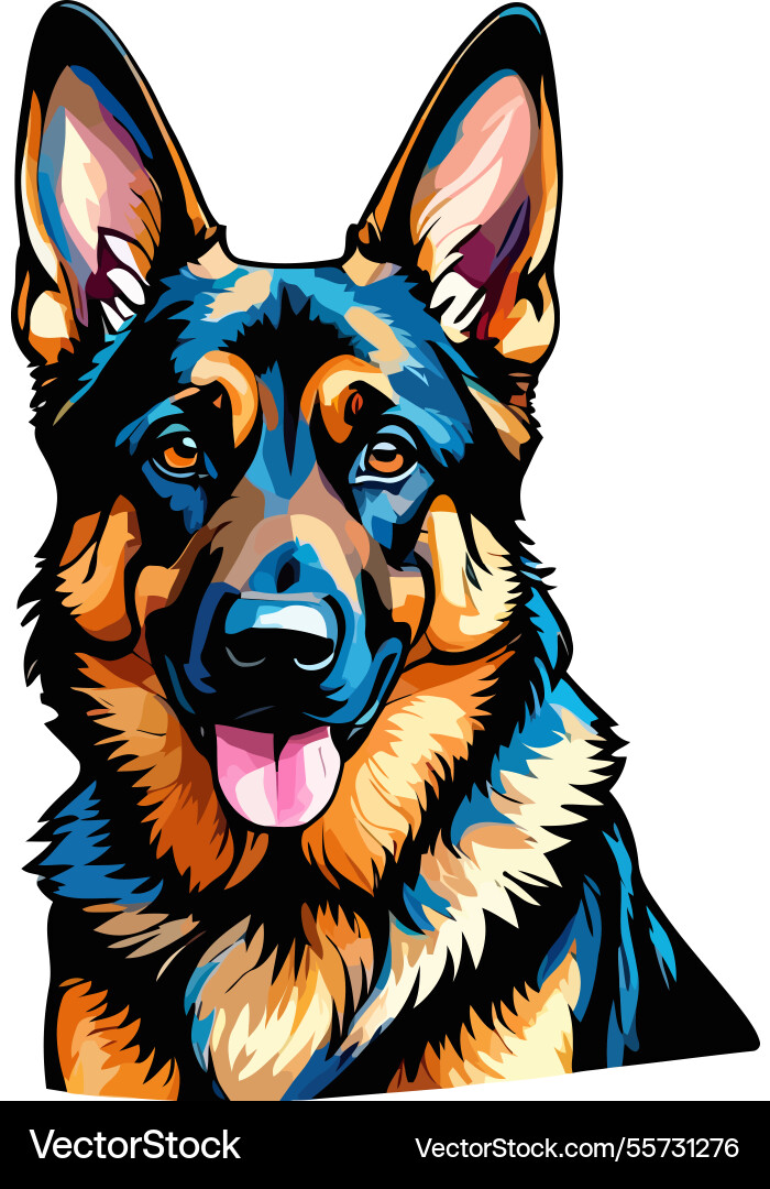 German Shepherd Drawing Angry