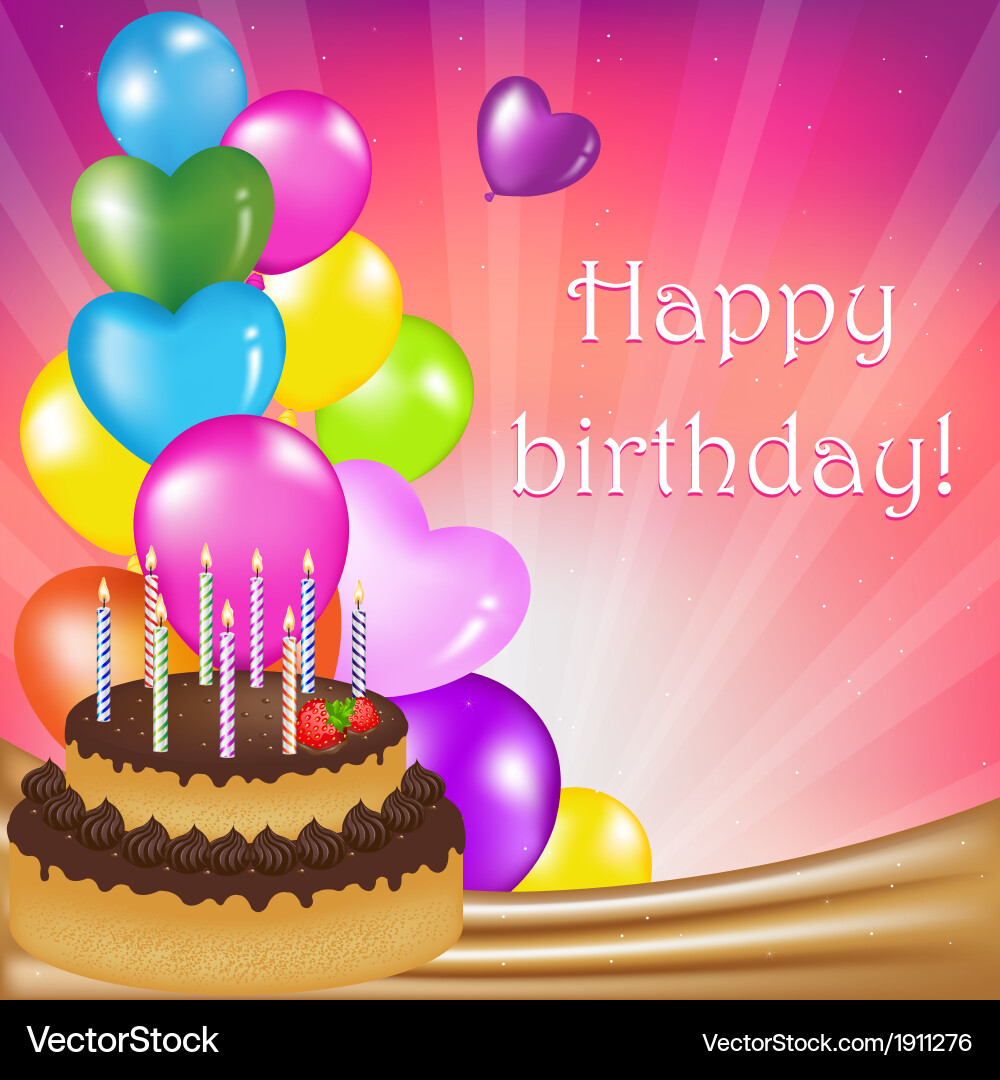 Birthday day card Royalty Free Vector Image - VectorStock