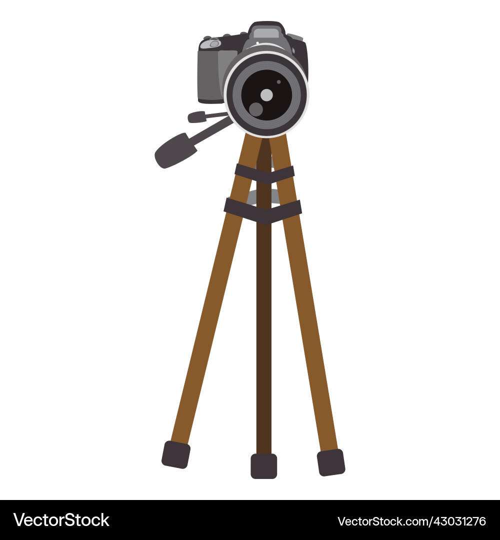 Kamera auf Stativ Lizenzfreies Vektorbild - VectorStock