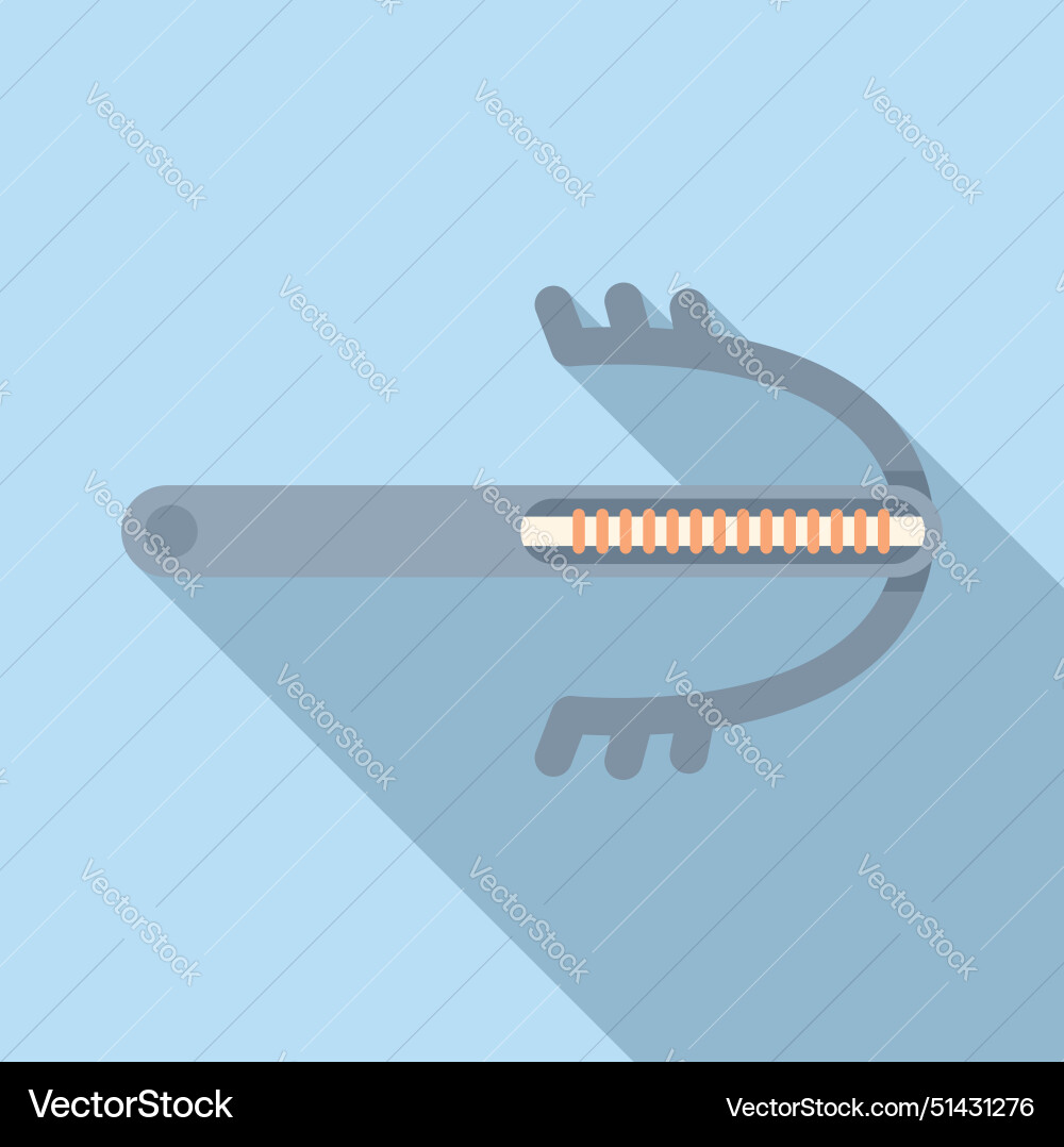 Cartoon rake icon on blue background Royalty Free Vector