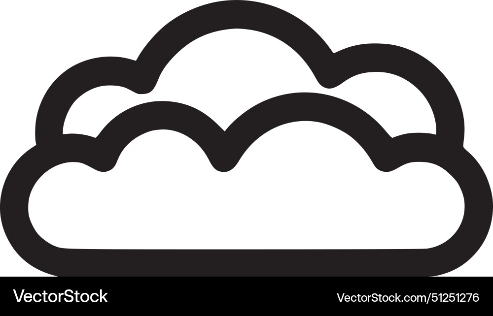 Cloud - minimalist and simple silhouette Vector Image