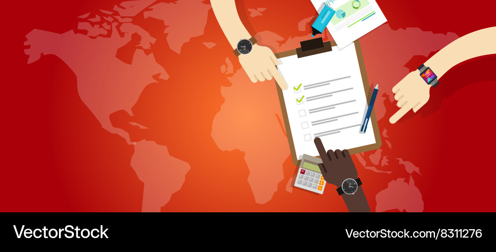 Emergency plan team work management preparation Vector Image