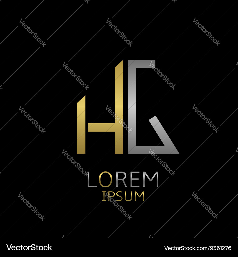 Hg letters logo Royalty Free Vector Image - VectorStock