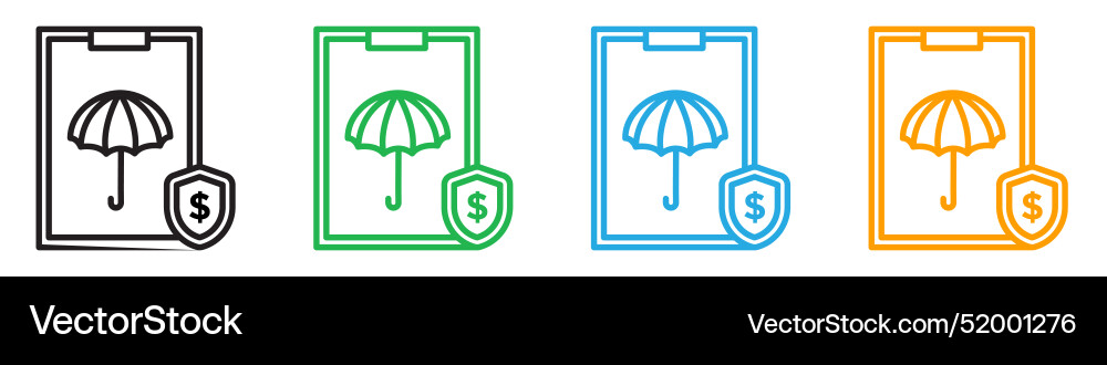 Insurance policy icon financial protection Vector Image