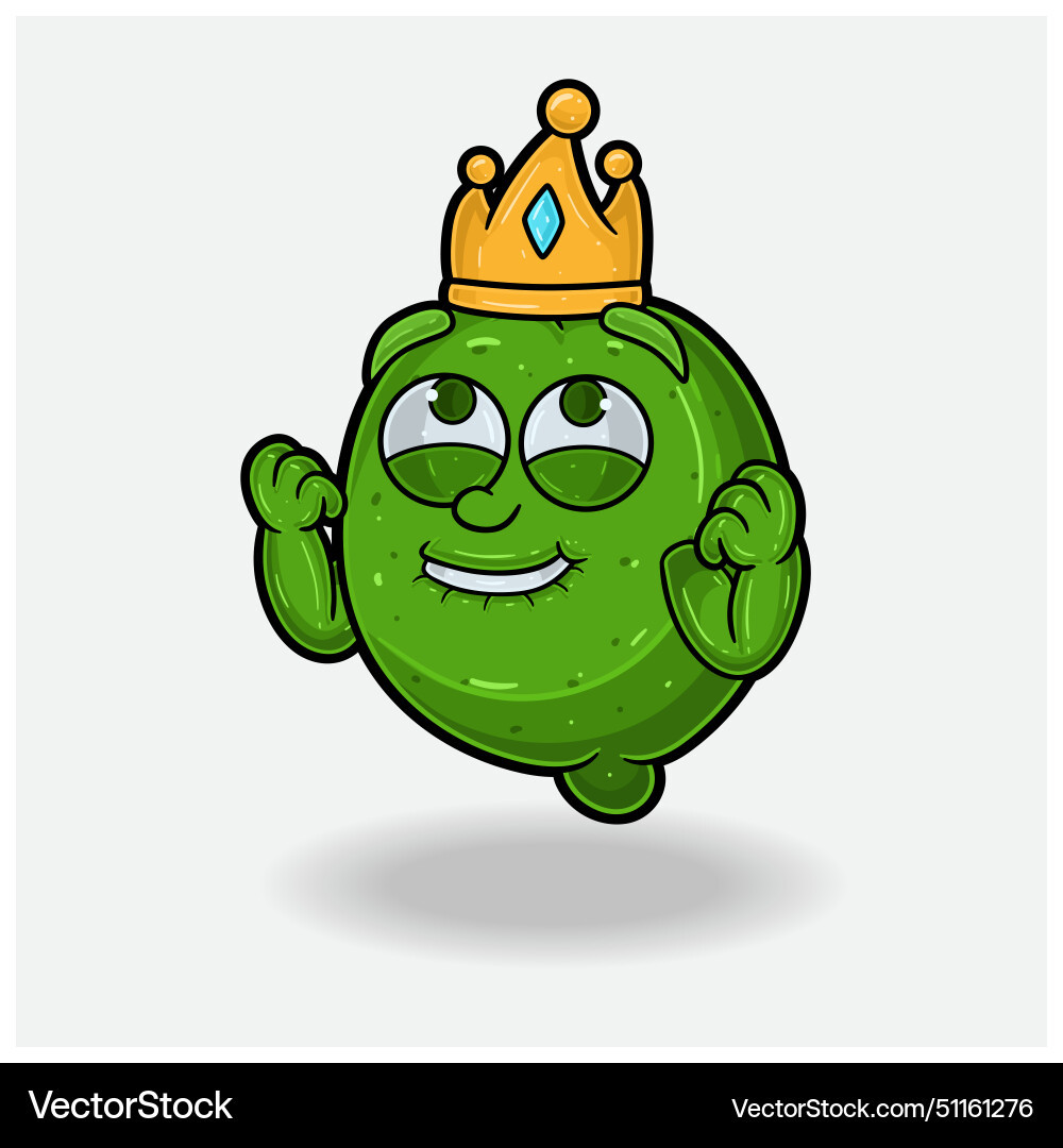 Lime Cartoon With Happy Expression Royalty Free Vector Image