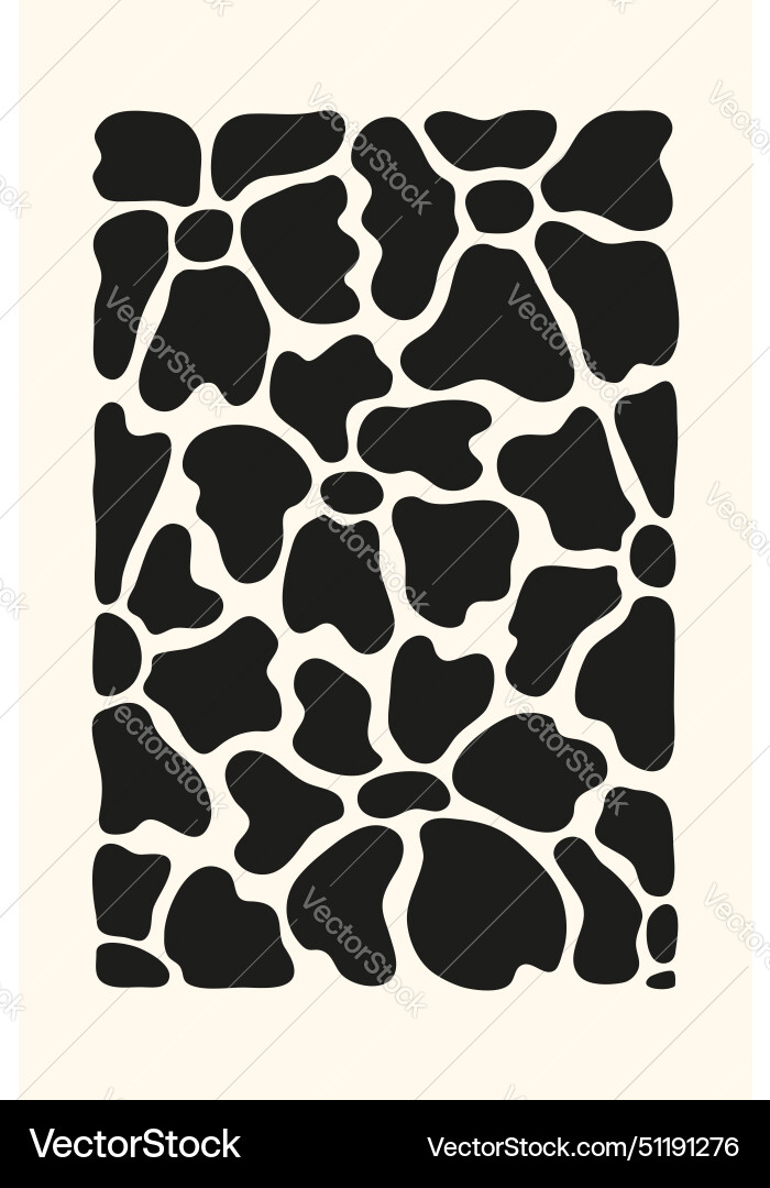 Poster with abstract monochrome drawing dynamic Vector Image