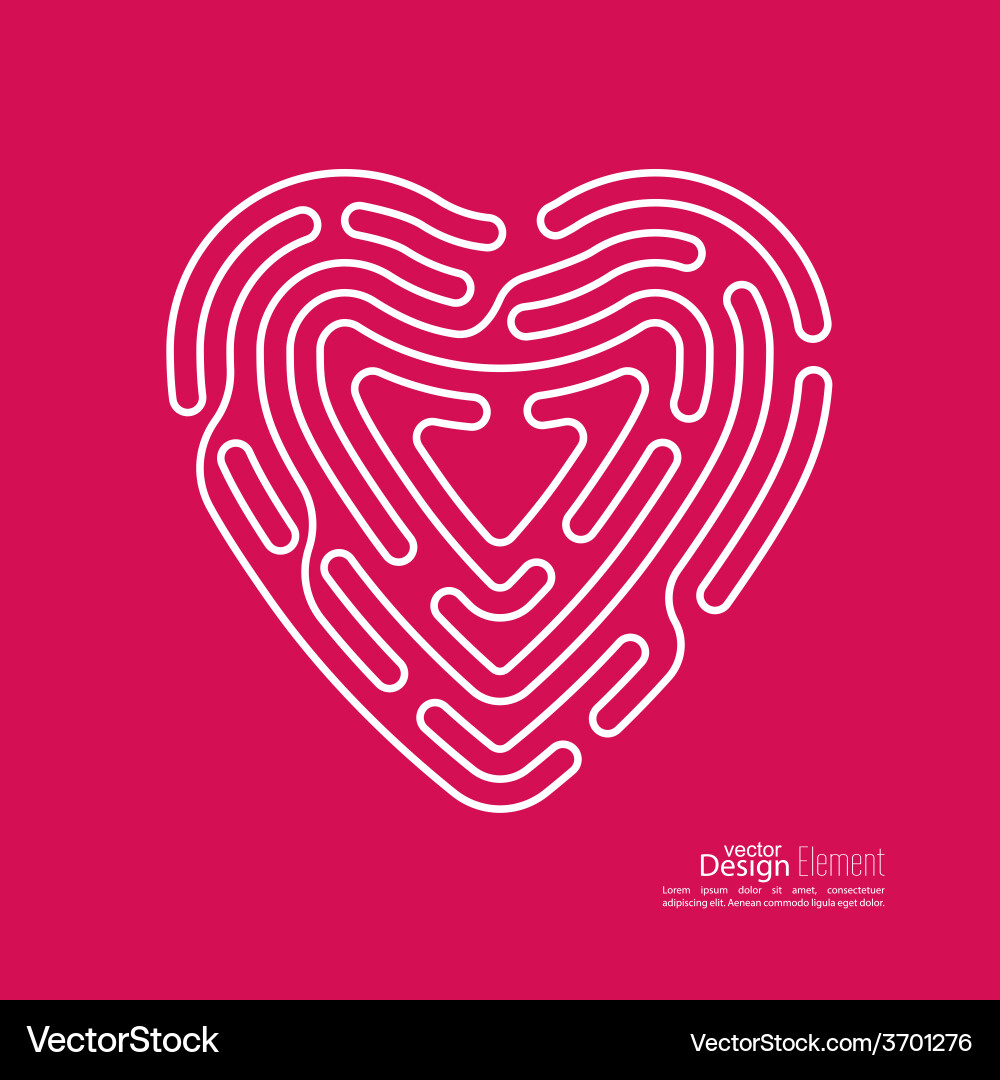 Red Heart Abstract Background Royalty Free Vector Image