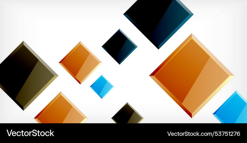 Shiny glossy metallic or plastic square design Vector Image