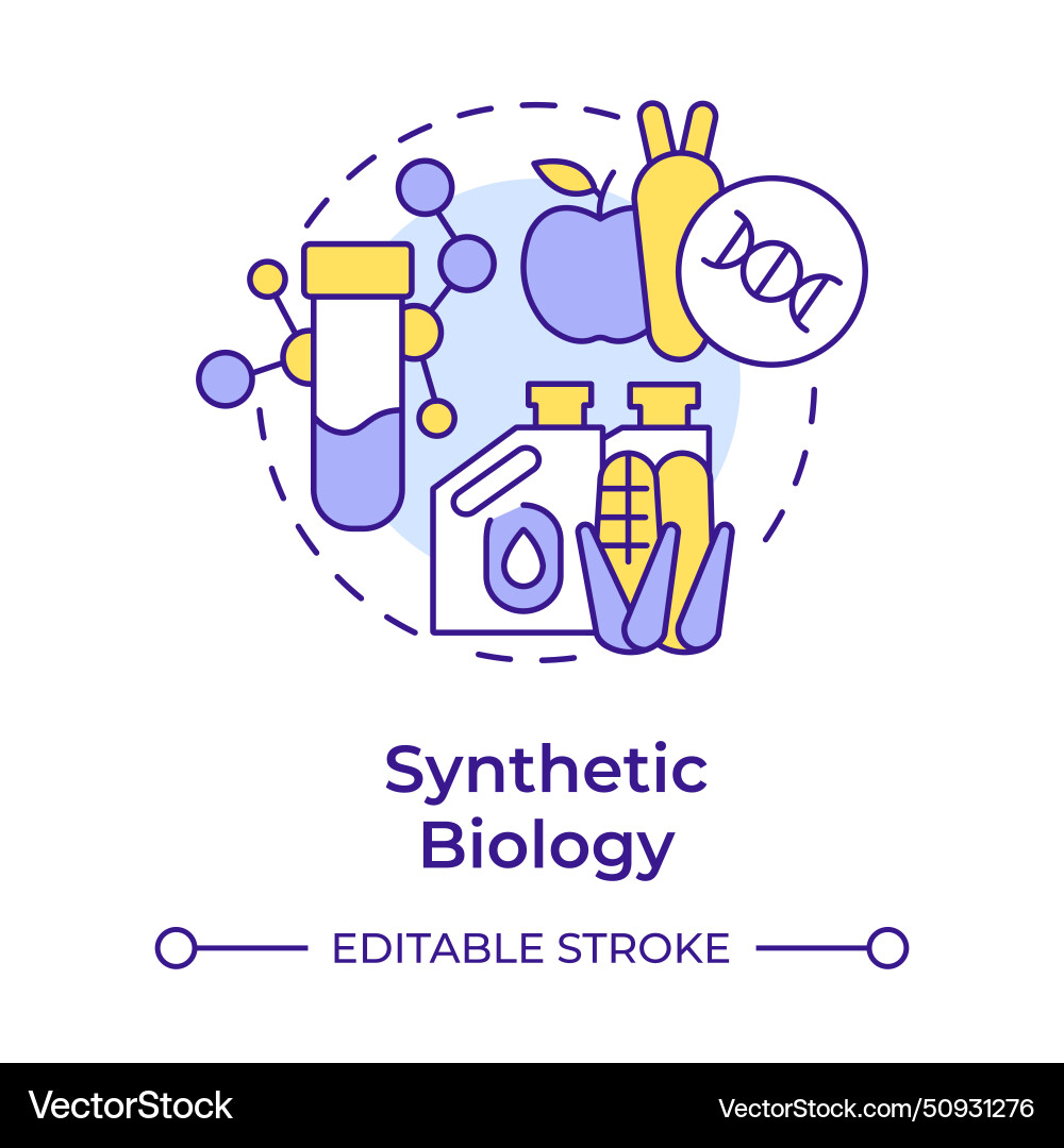 Synthetic biology multi color concept icon Vector Image