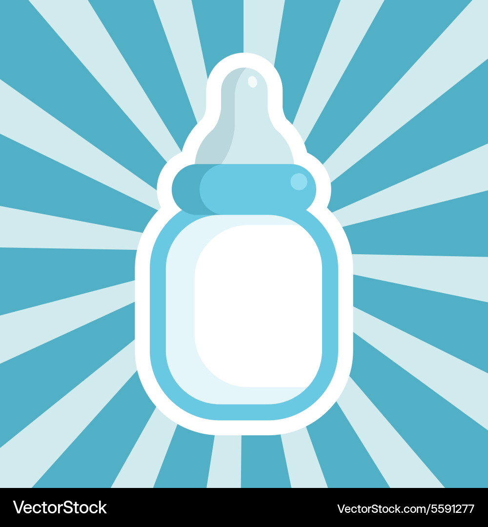 Baby shower bottle icon Royalty Free Vector Image