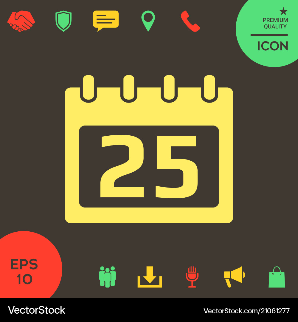 Calendar symbol icon Royalty Free Vector Image