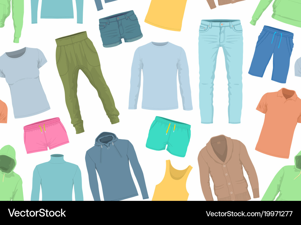 Clothes seamless pattern Royalty Free Vector Image