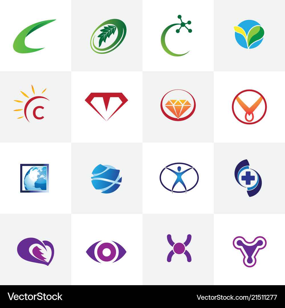 Multicolor logo design inspiration Royalty Free Vector Image