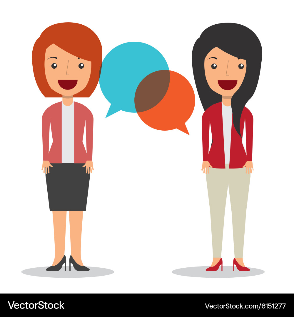 People talking Royalty Free Vector Image - VectorStock
