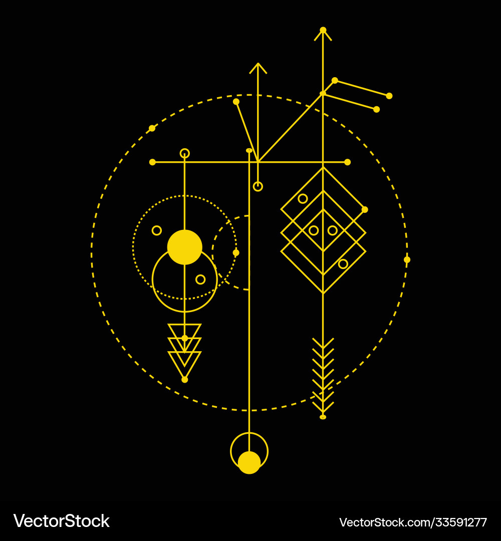 Sacred Geometry Symbolism Royalty Free Vector Image