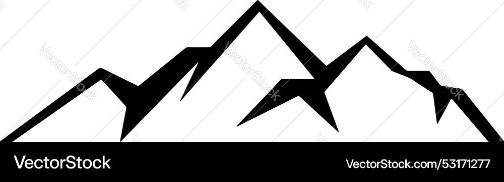 Single mountain silhouette design Royalty Free Vector Image
