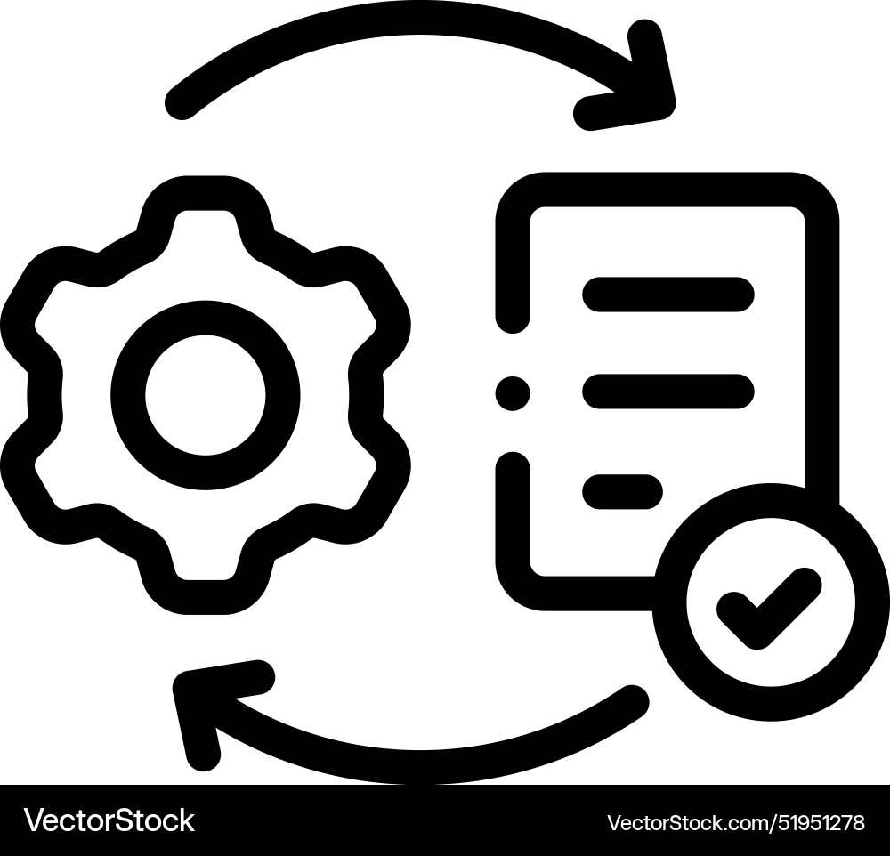 Checking icon thin linear style design isolated Vector Image