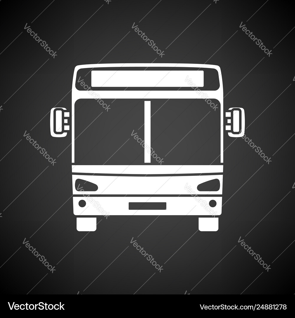 City bus icon front view Royalty Free Vector Image