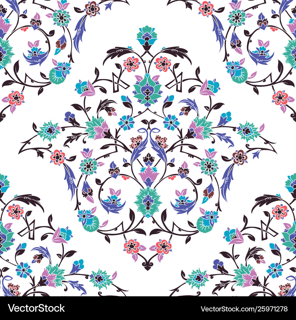 Classic ottoman turkish style floral pattern Vector Image