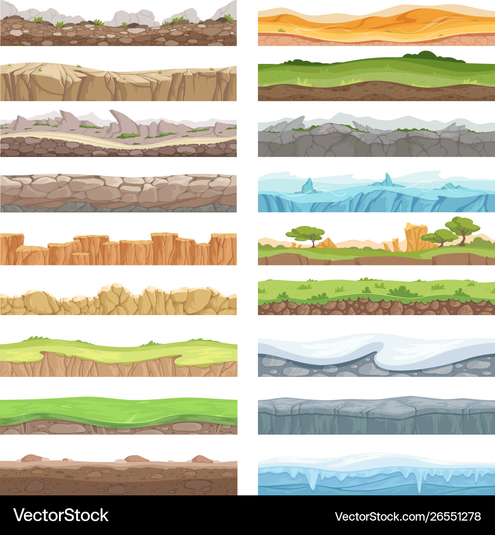 Ground Texture Asset - Stone & Ice Royalty Free Vector