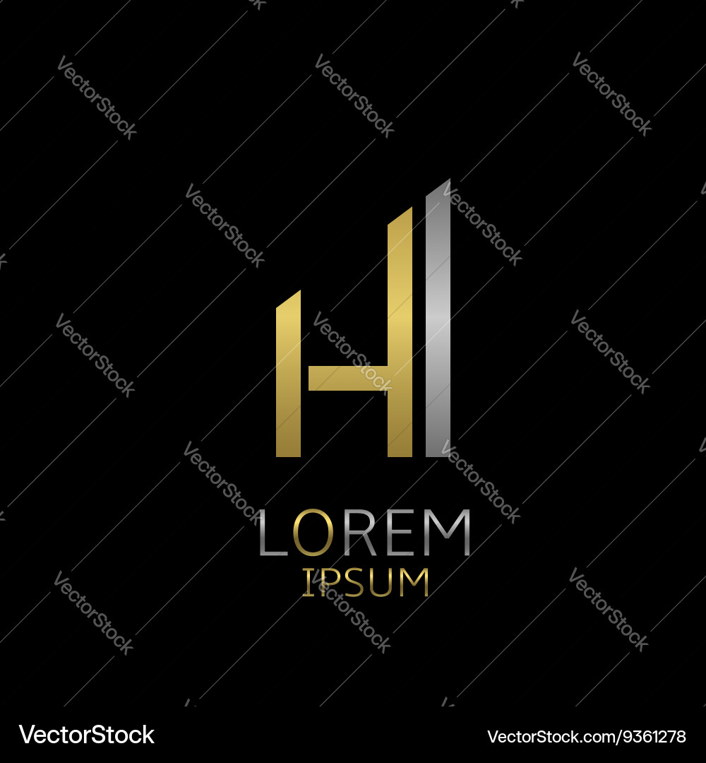 Hi letters logo Royalty Free Vector Image - VectorStock