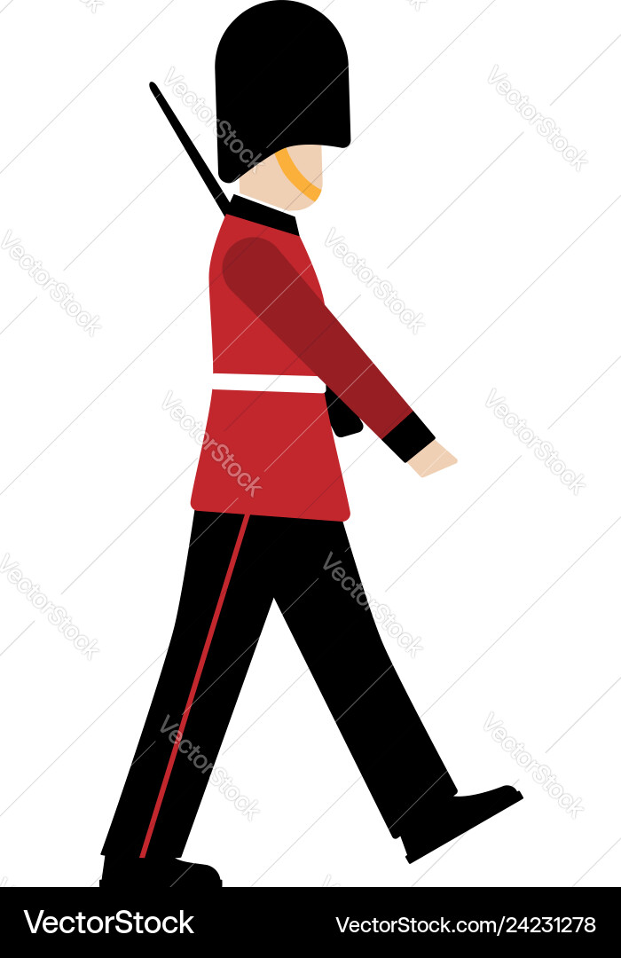 Royal british guardsman grenadier soldier Vector Image